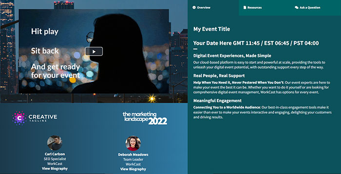 Marketplace | Webinar Templates | WorkCast